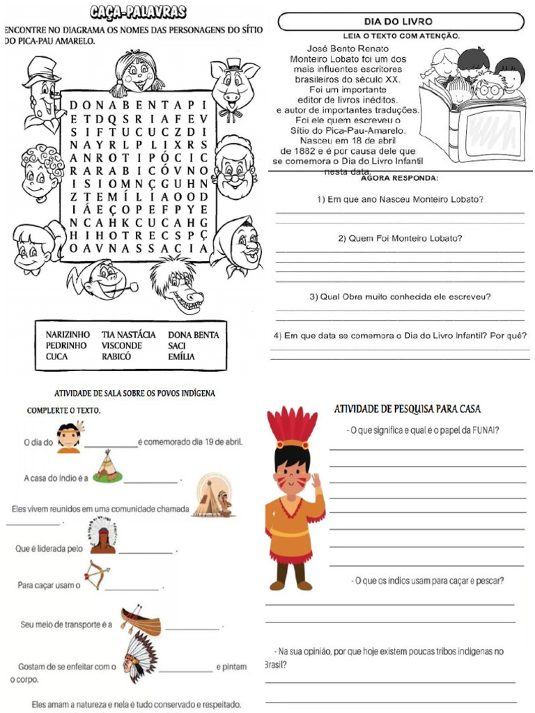 Atividades Do Dia Do Livro 3º Ano Pdf