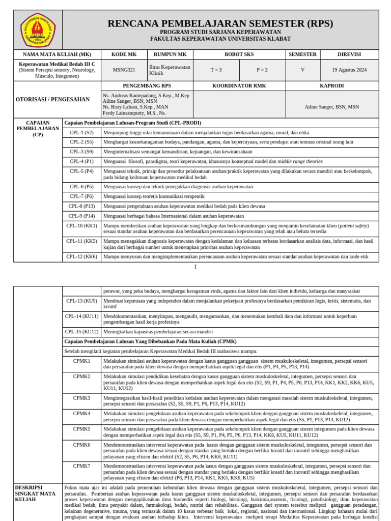 Rps KMB III (Paralel C) Revisi 1 | PDF