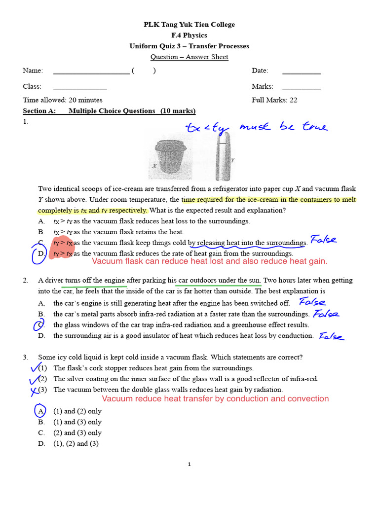 Uniform Quiz 3 (Solutions) | PDF