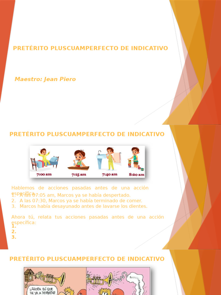 Aula-Pretérito Plucuamperfecto de Indicativo | PDF | Mecánica del ...