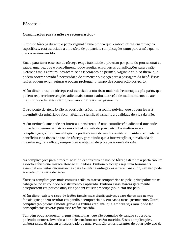 Fórceps | PDF