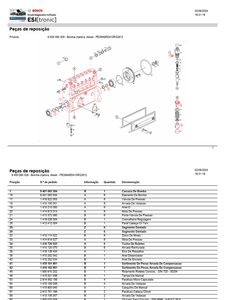 Peças e Vista Explodida | PDF