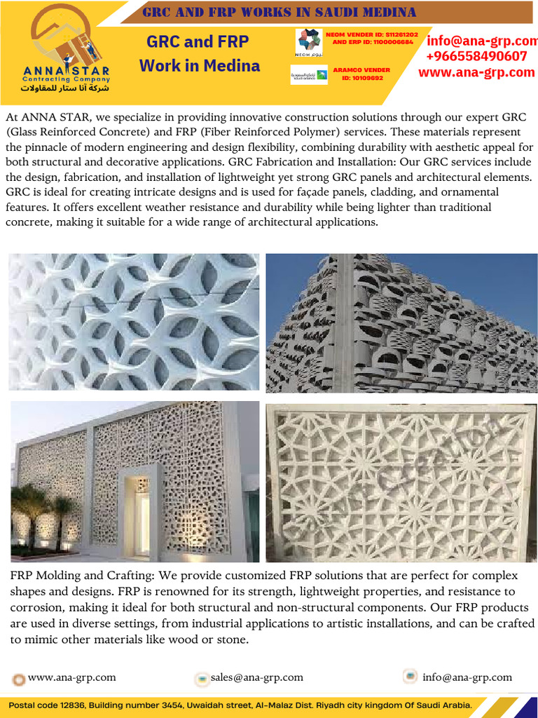 GRC and FRP WORK IN Medina | PDF