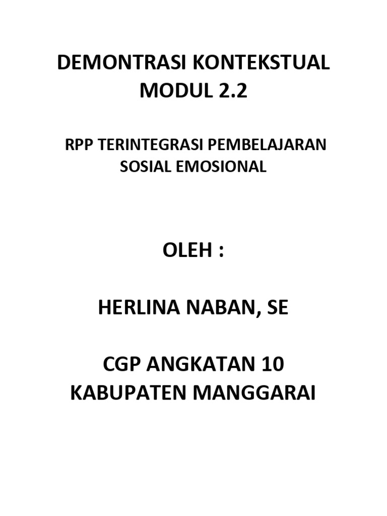 RPP Terintegrasi Kse | PDF