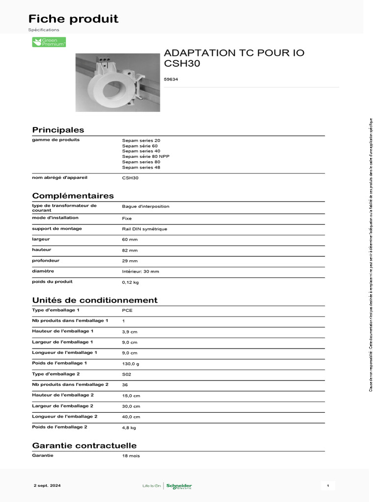Schneider Electric - Sepam-Série-20 - 59634 | PDF