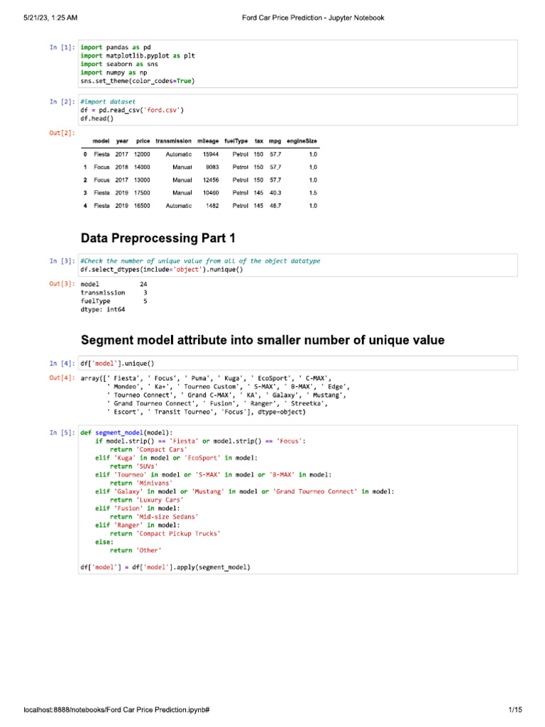 Ford Car Price Prediction 1684665922 | PDF