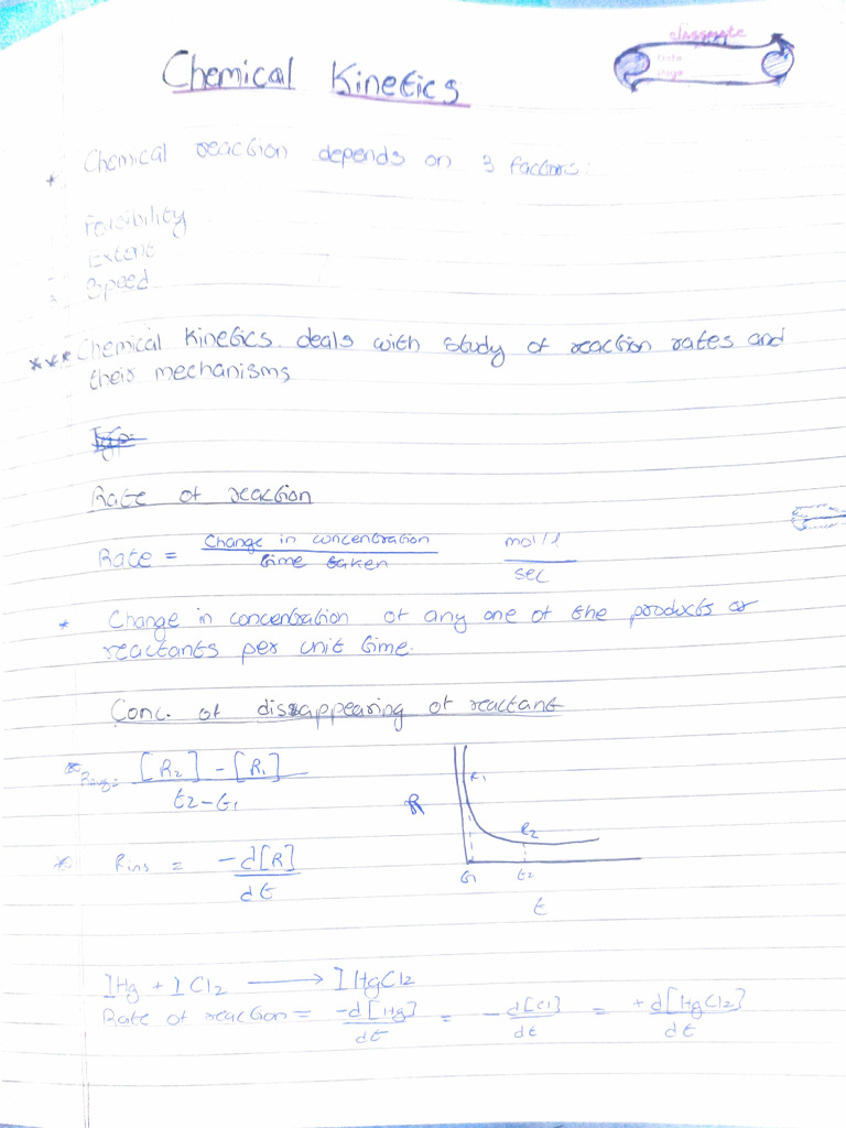 Kinetics Notes Pdf
