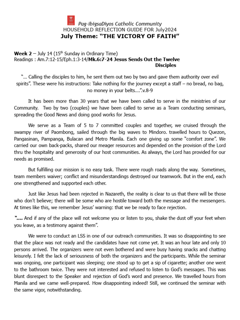 July 2024 Reflection Guide | PDF