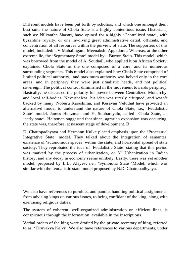 Chola Administration | PDF