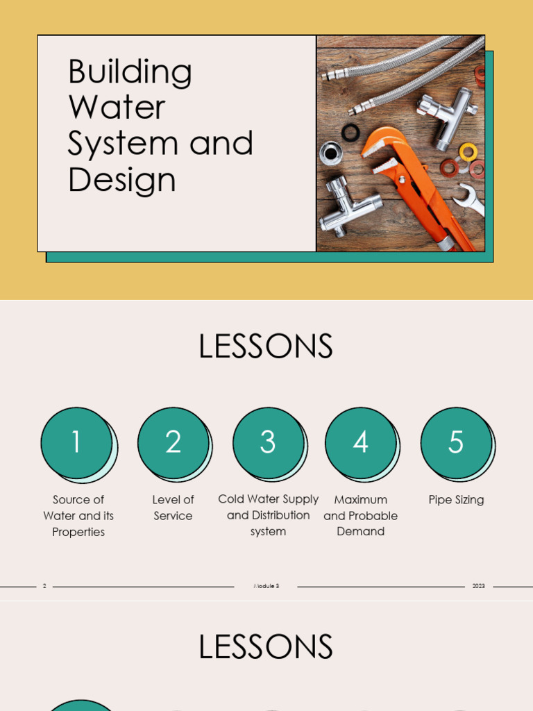 Building Water System and Design Lecture 1 | PDF
