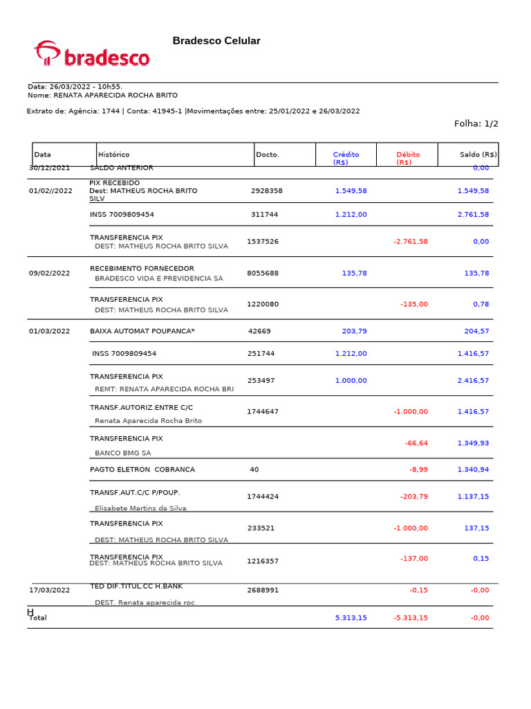 comprovante bradesco referência fev | PDF
