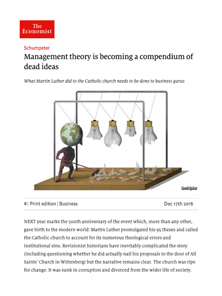 Management Theory Is Becoming A Compendium of Dead Ideas | PDF