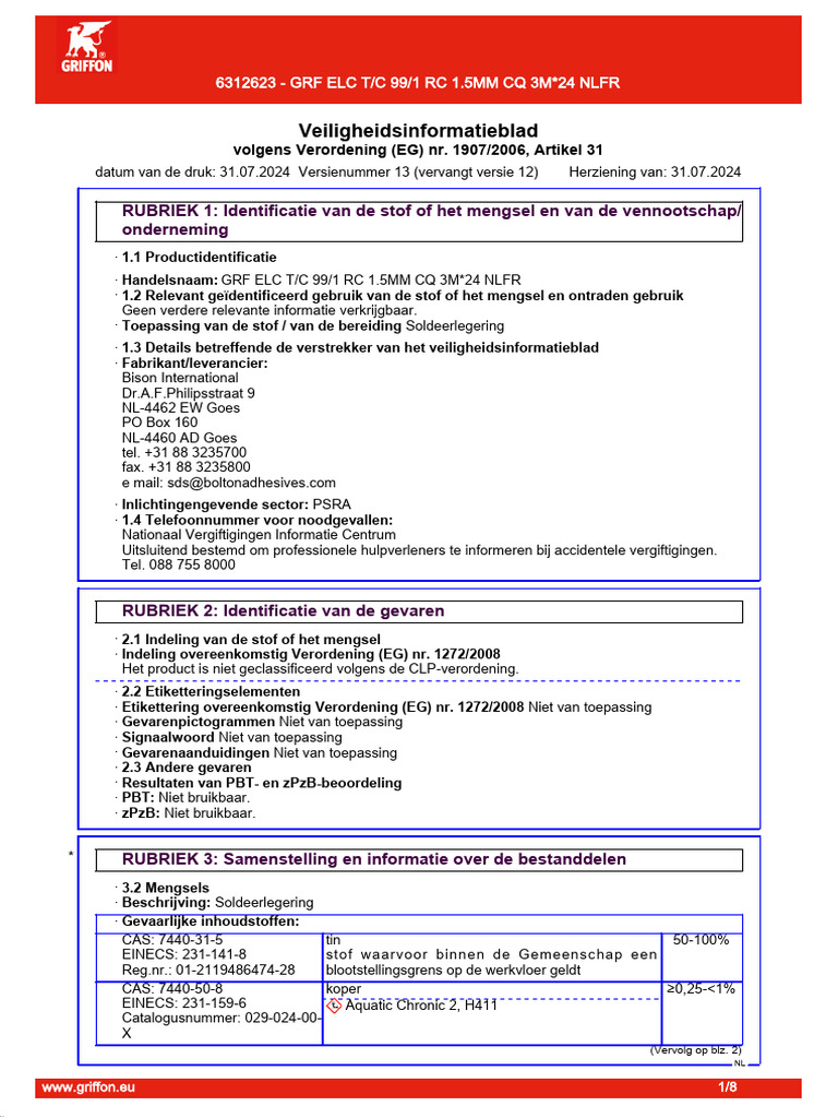 GRF ELC T C 99 1 RC 1.5MM CQ 3M 24 NLFR-NL NL NL-275018 | PDF