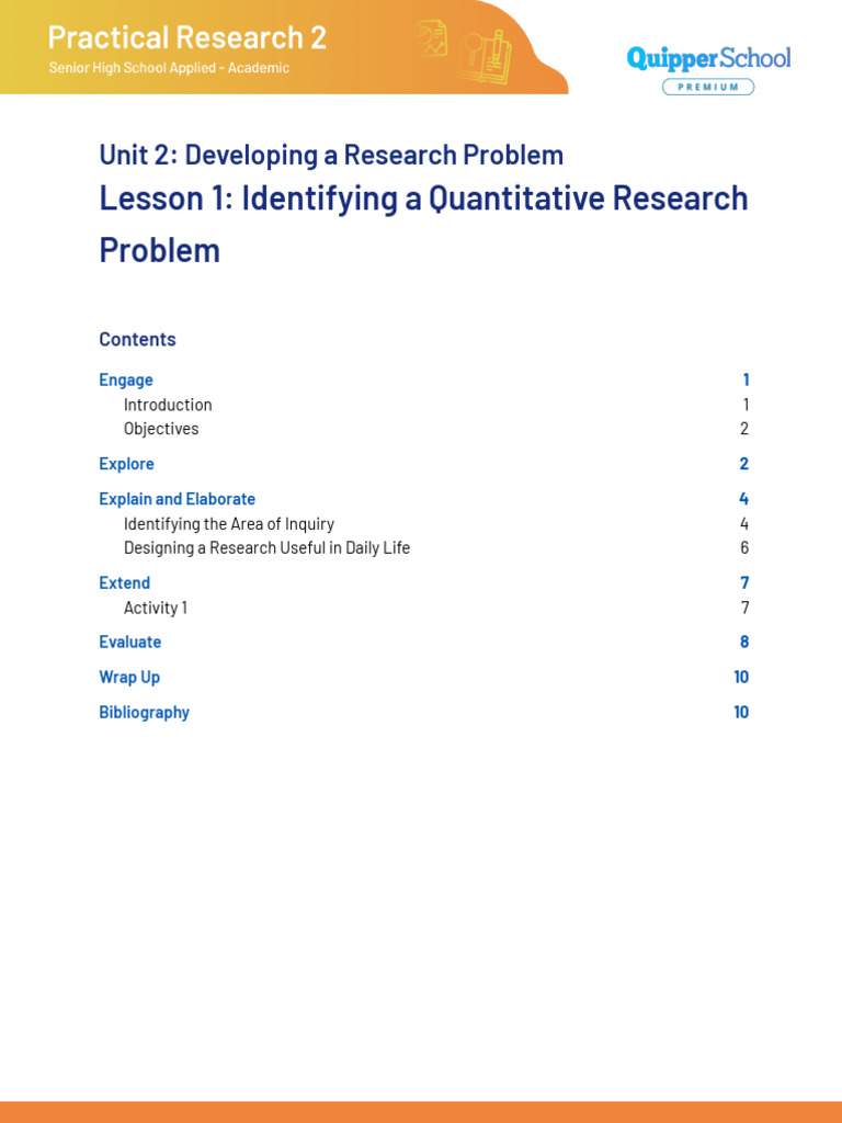 FINAL-SG_PR2-11_12_UNIT-2_LESSON-1_Identifying-a-Quantitative-Research-Problem | PDF