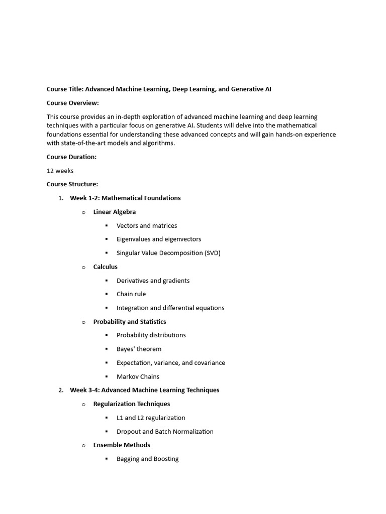 GenAI Comprehensive Course | PDF