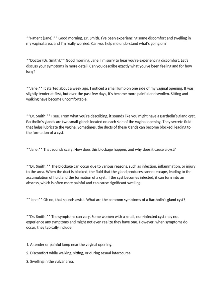 Bartholin's Gland Cyst | PDF