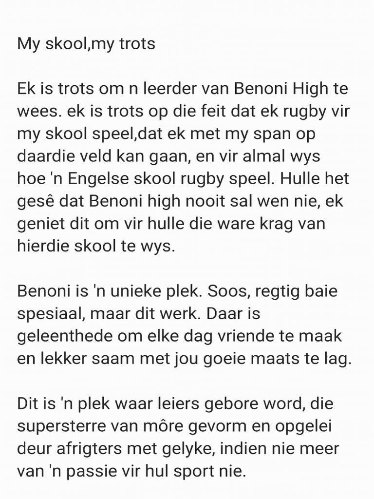 Afrikaans Speech - 240429 - 131911 | PDF