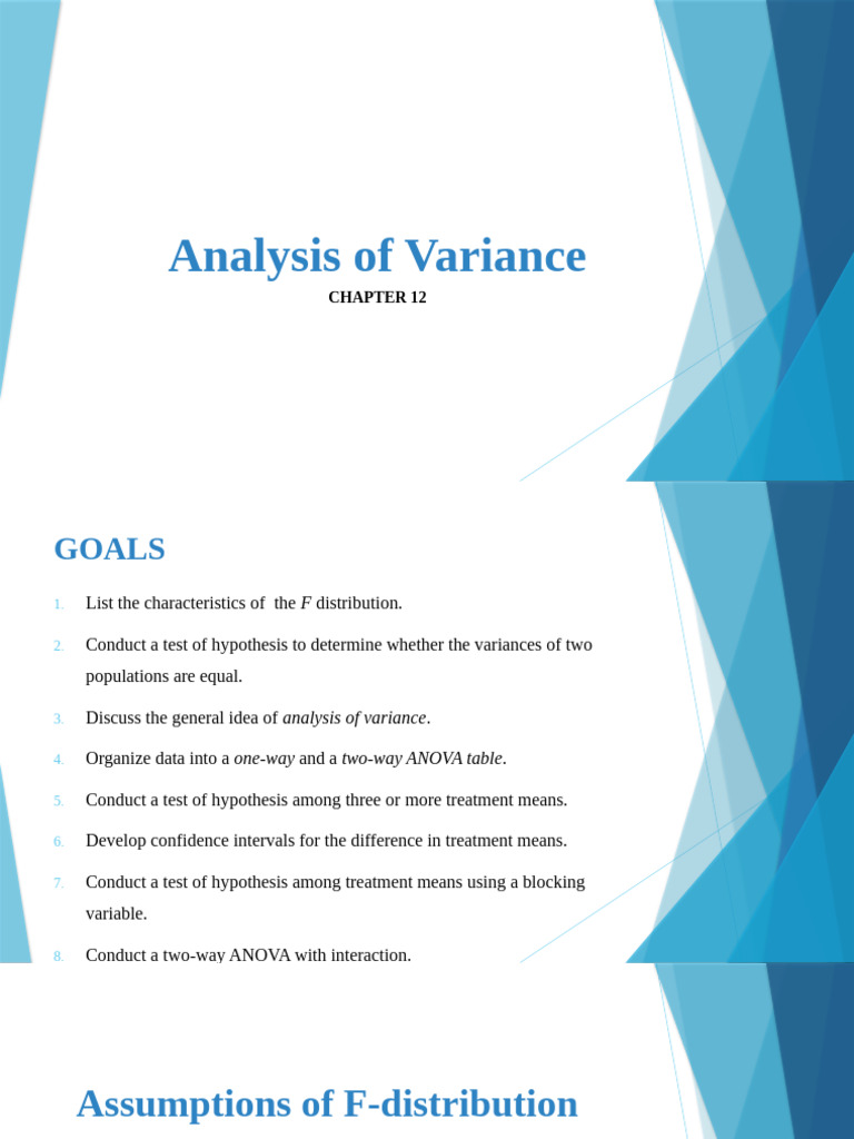 Analysis of Variance | PDF | Analysis Of Variance | Teaching Methods & Materials