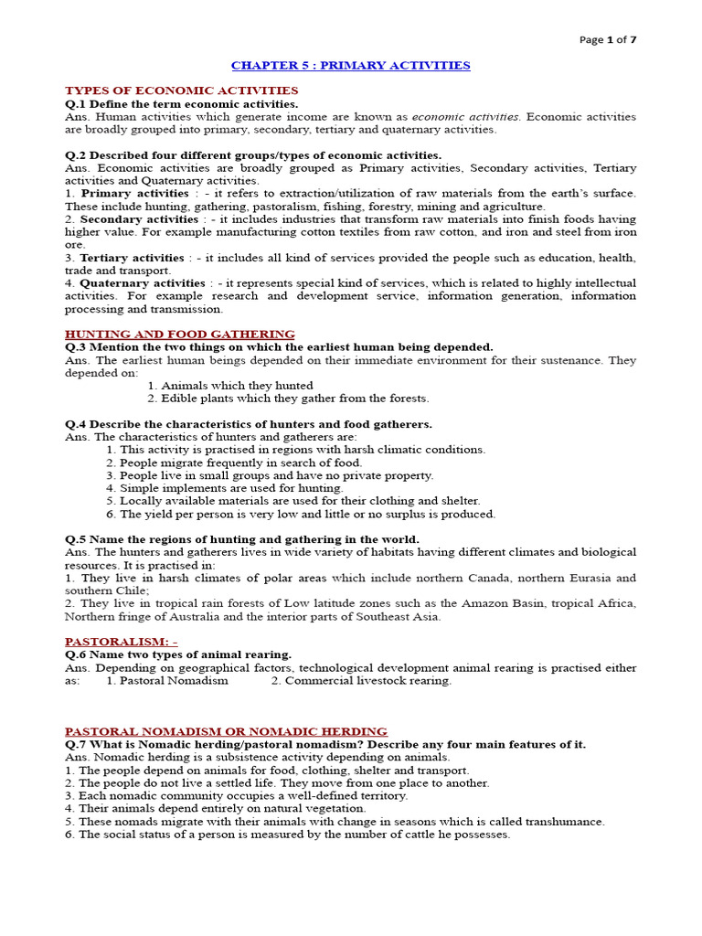 ch-5 - Primary Activities | PDF