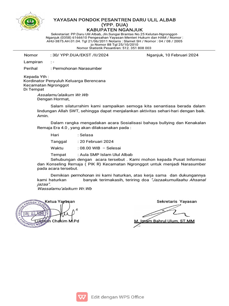 Surat PIK R PKB | PDF