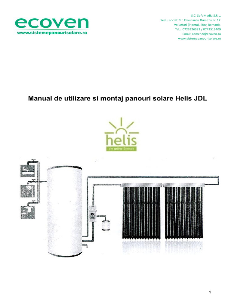 Manual Panou Solar Helis | PDF