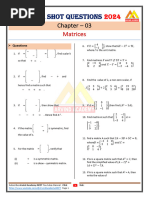Matrices Class 12 PYQ’s | PDF | Matrix (Mathematics) | Functional Analysis