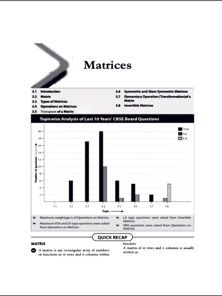 Matrices Questions Answers | PDF | Matrix Theory | Linear Algebra