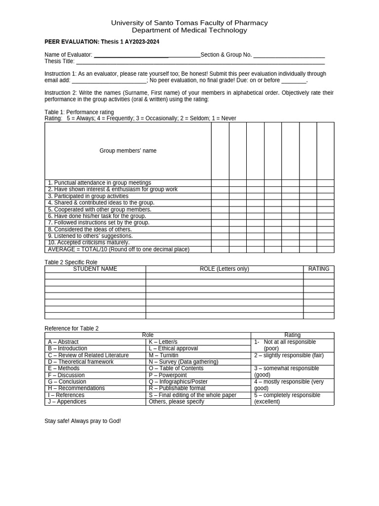 945EC58A EC21 4D00 BF57 397997A6F271 - Peer Evaluation With Roles | PDF