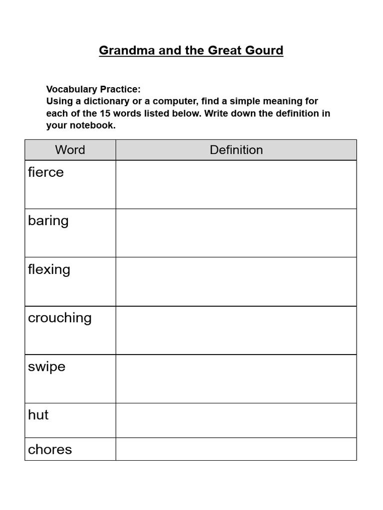 Grandma and The Great Gourd | PDF