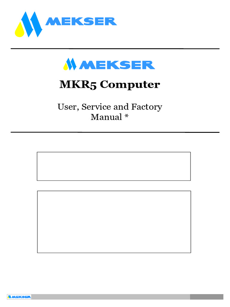 MKR5 Pump Computer Technical Manual - Rev 10052017 | PDF