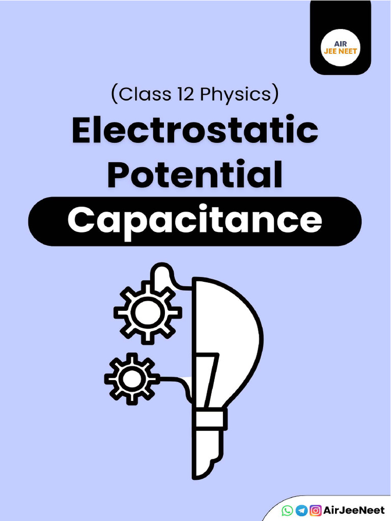 Electrostatic Potential and Capacitance Short Notes | PDF