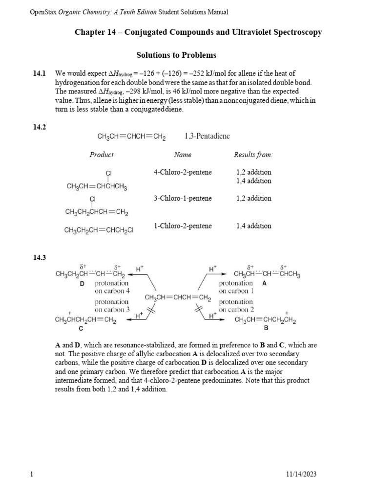 OrganicChemistry10e SSM Ch14 | PDF