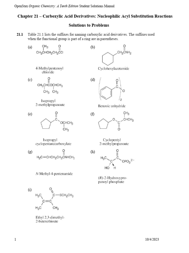 OrganicChemistry10e SSM Ch21 | PDF