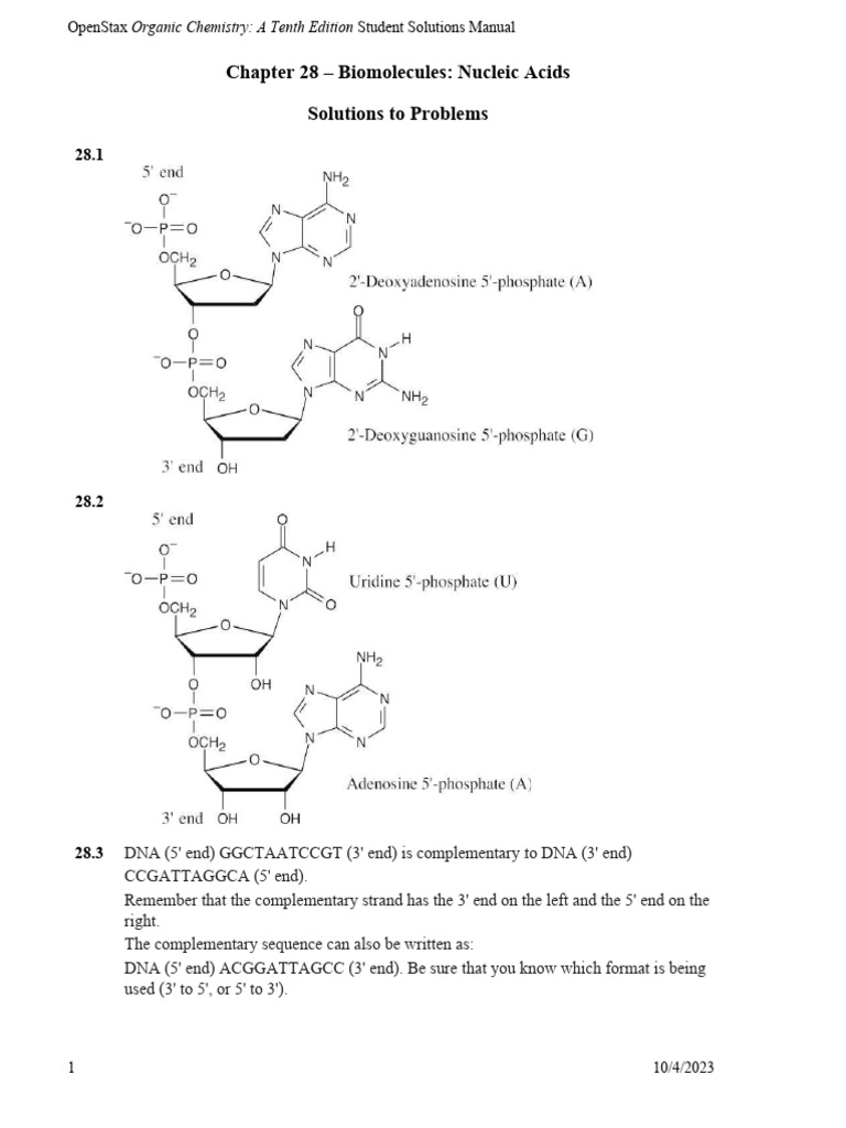 OrganicChemistry10e SSM Ch28 | PDF