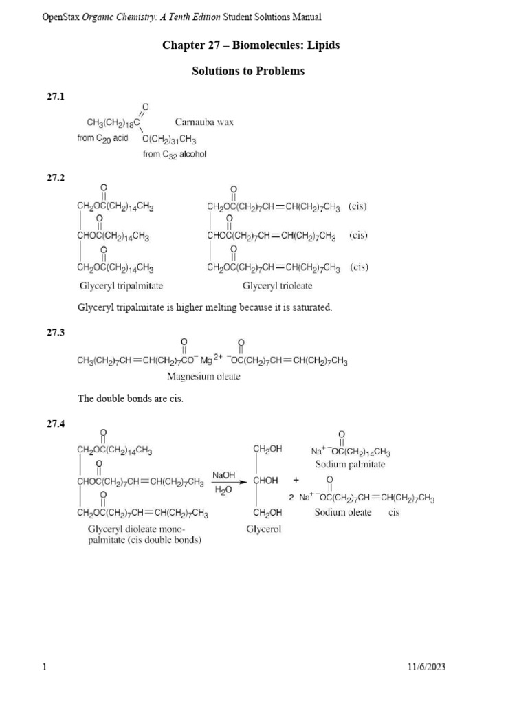 OrganicChemistry10e SSM Ch27 | PDF