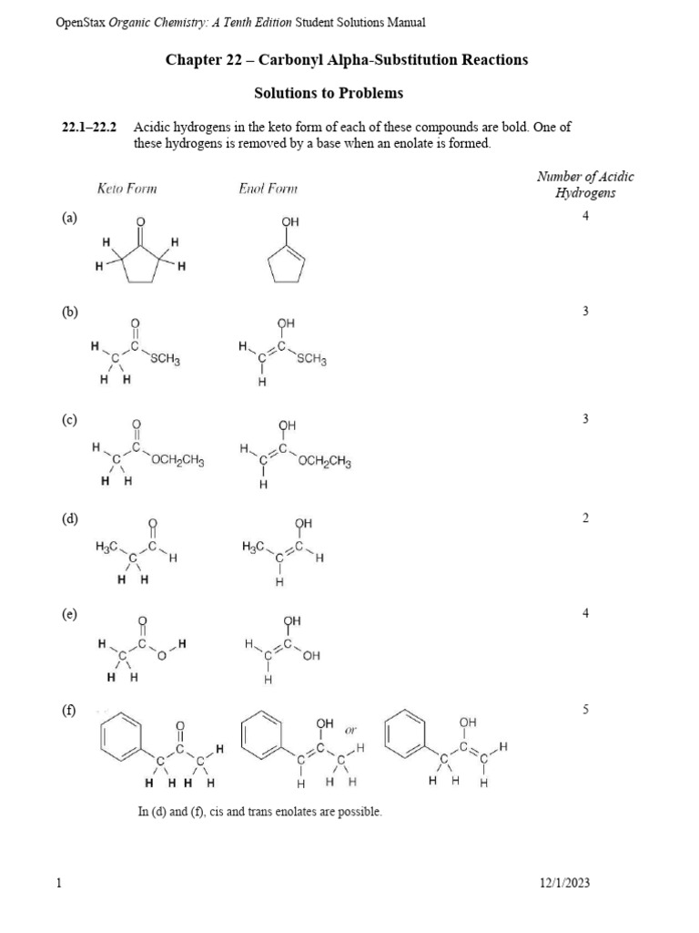 OrganicChemistry10e SSM Ch22 | PDF