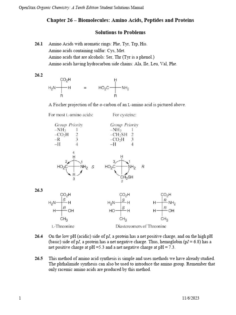 OrganicChemistry10e SSM Ch26 | PDF