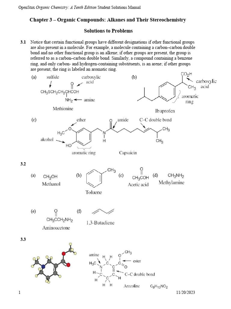 OrganicChemistry10e SSM Ch03 | PDF