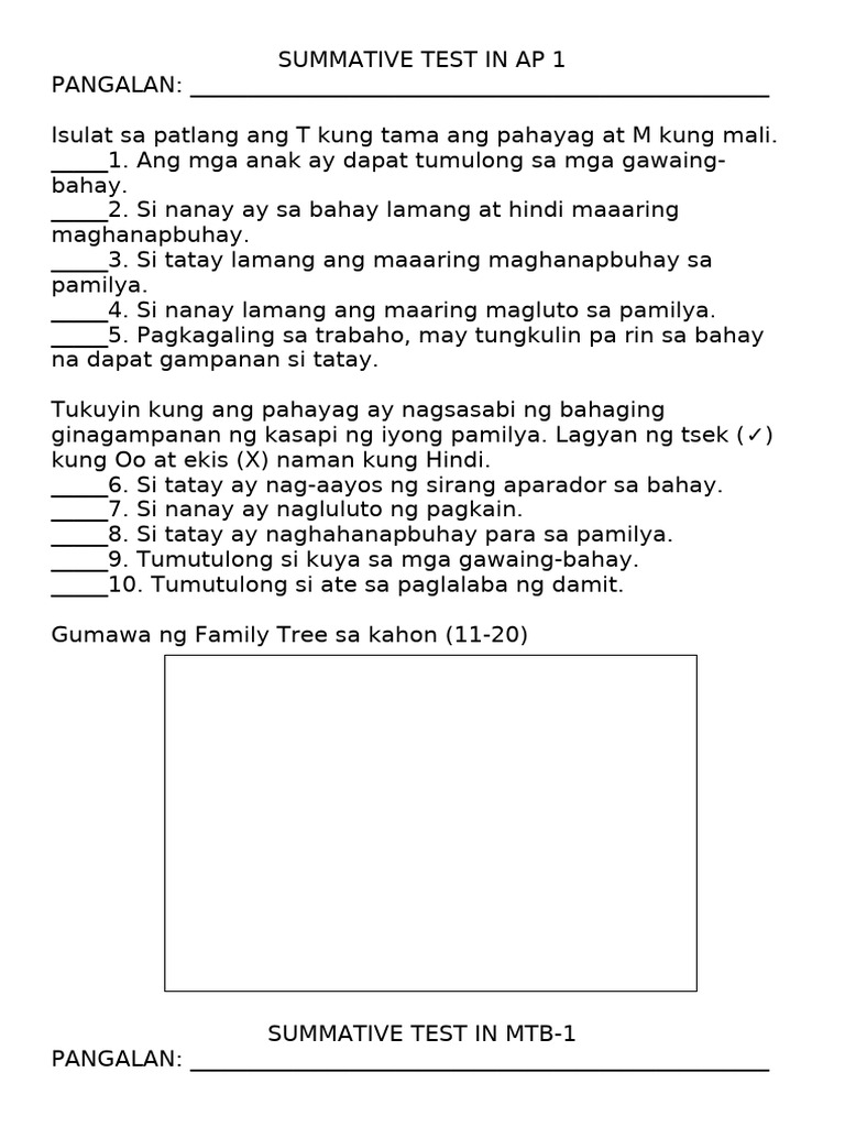 Summative Test No. 2 Quarter 2 | PDF