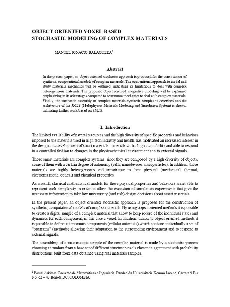 Object Oriented Voxel Based Stochastic Modeling of Heterogeneous ... Object Oriented Voxel Based Stochastic Modeling of Heterogeneous ...