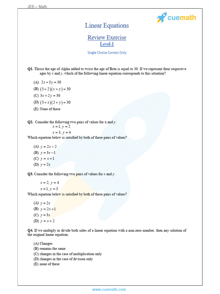 class-9-maths-worksheets-linear-equations-in-two-variables | PDF