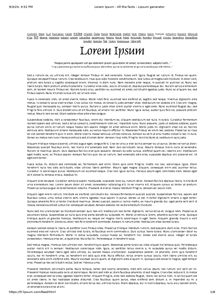 Lorem Ipsum - All The Facts - Lipsum Generator3 | PDF