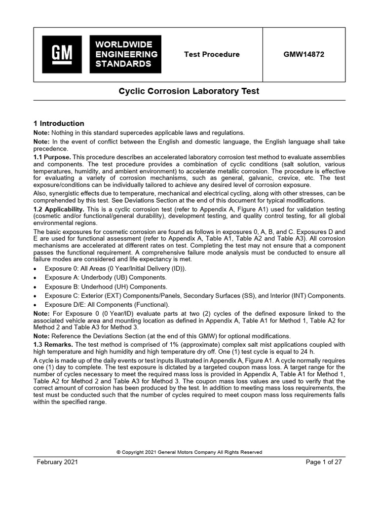 GMW14872 Rev 2021 | PDF