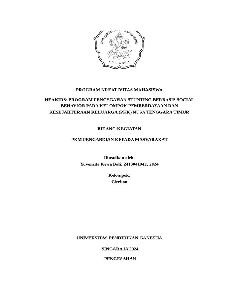 Heakids Program Pencegahan - Cirebon - 60 - Yuvensita Kewa Bali | PDF