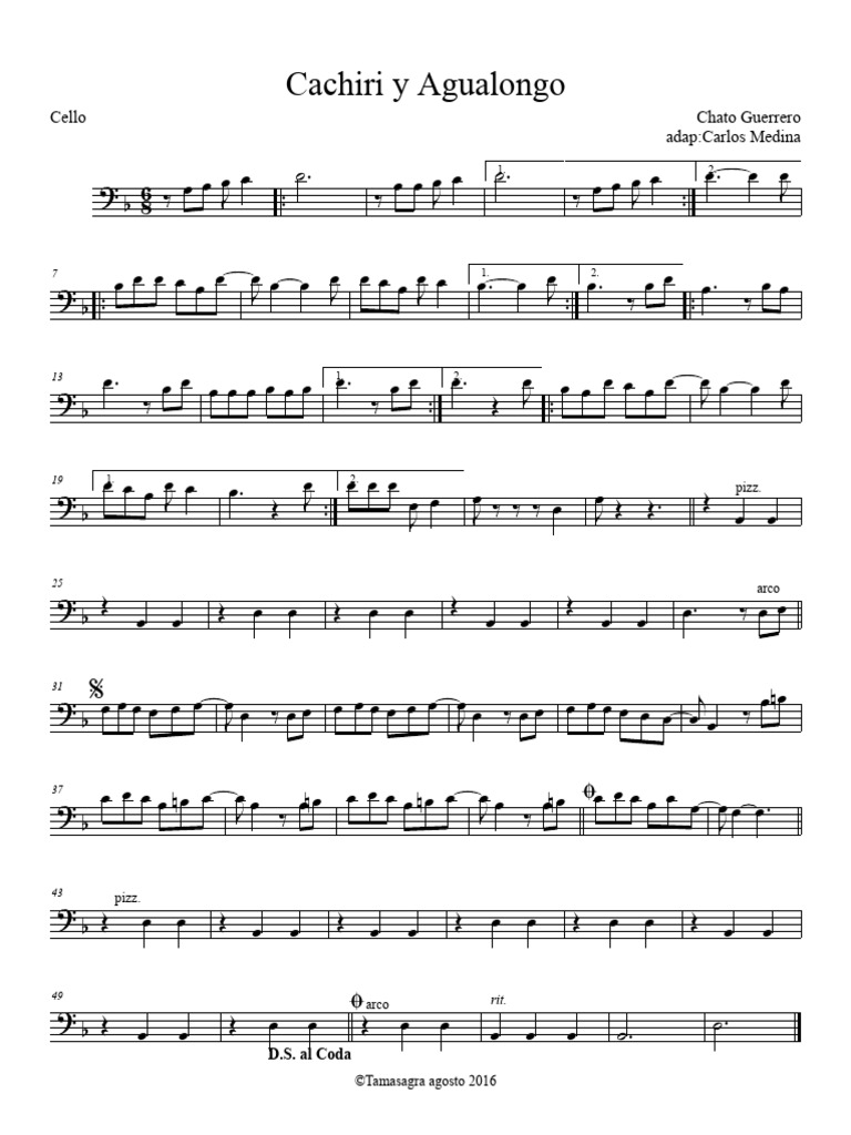 Cachiri - Cello - Musx | PDF