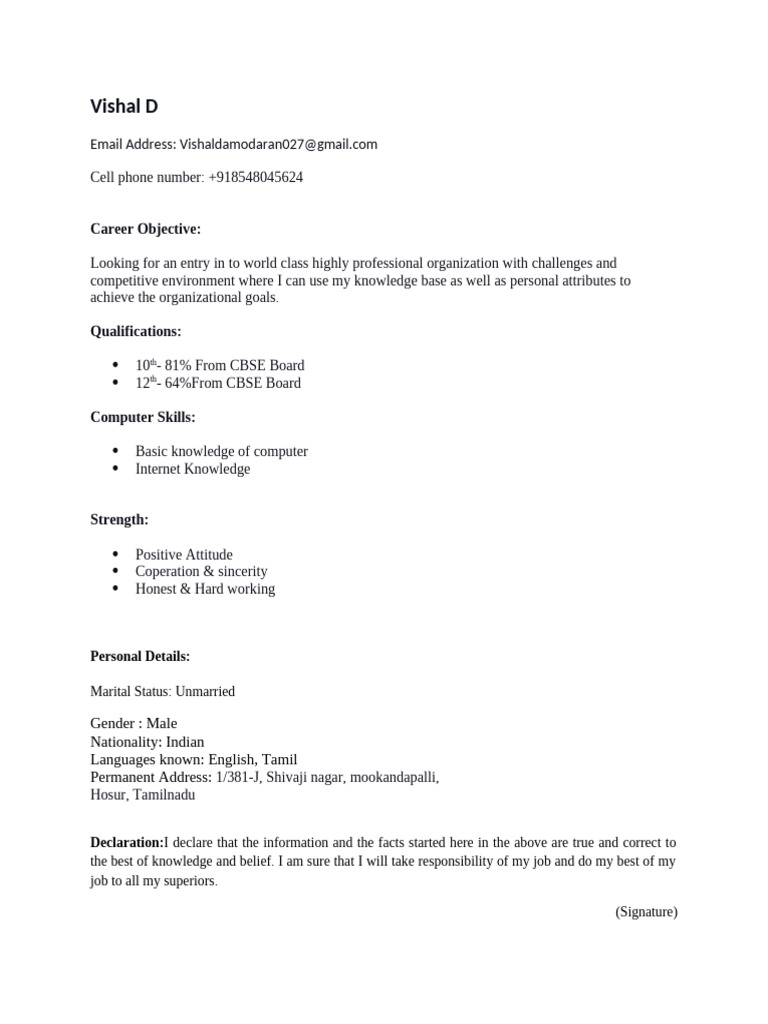 Vishal Resume | PDF
