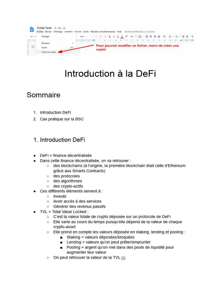 Introduction À La DeFi | PDF