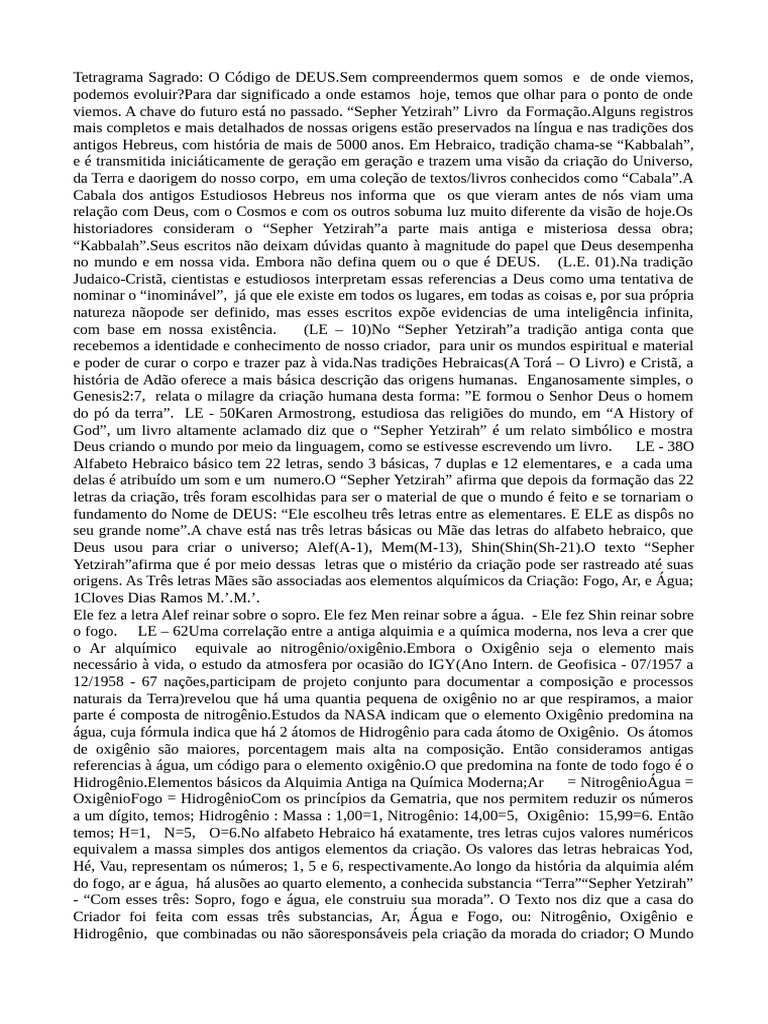 Tetragrama Sagrado | PDF