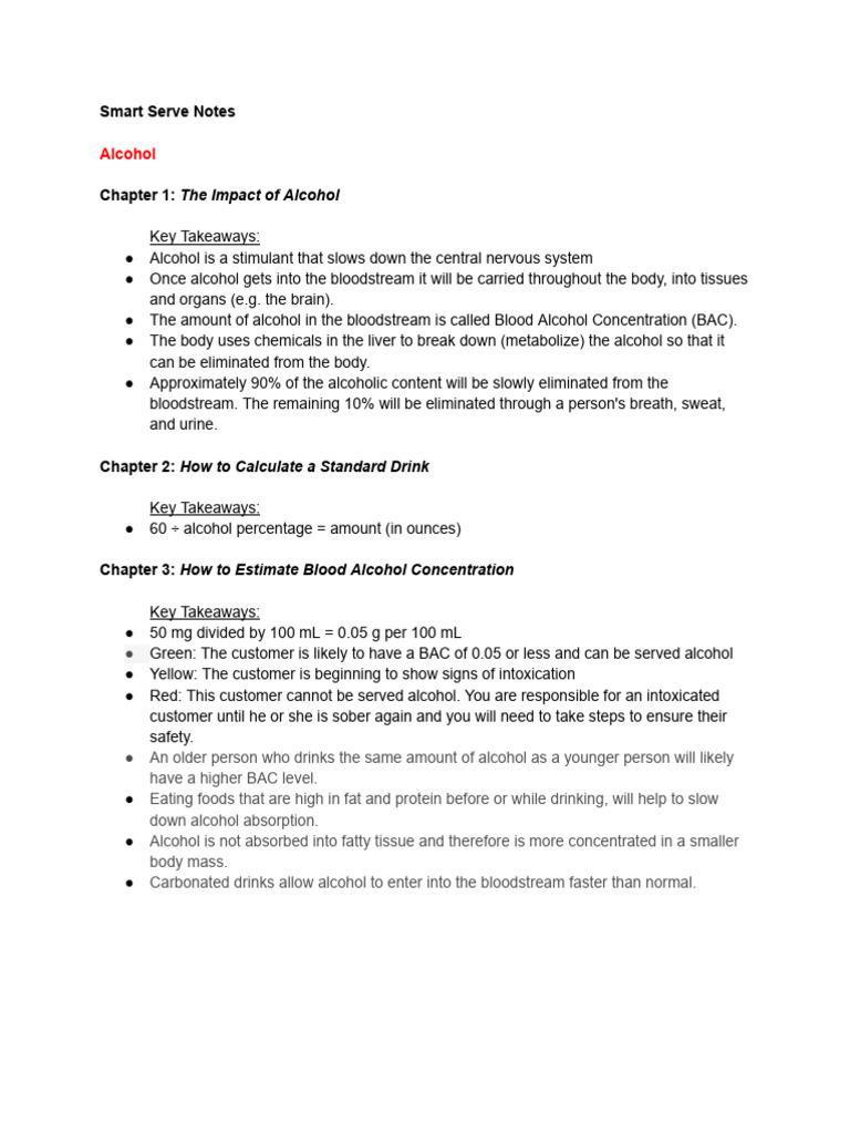 Smart Serve Notes | PDF