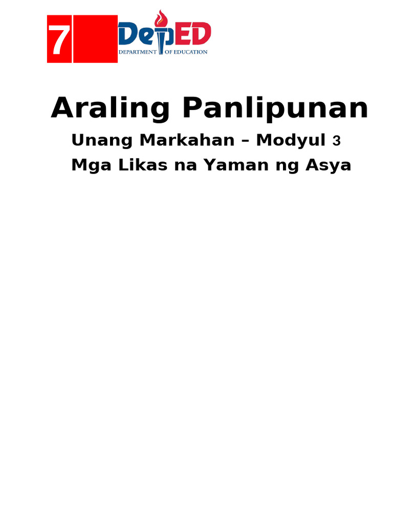 AP7 Q1 Modyul 3 WEEK 3 | PDF